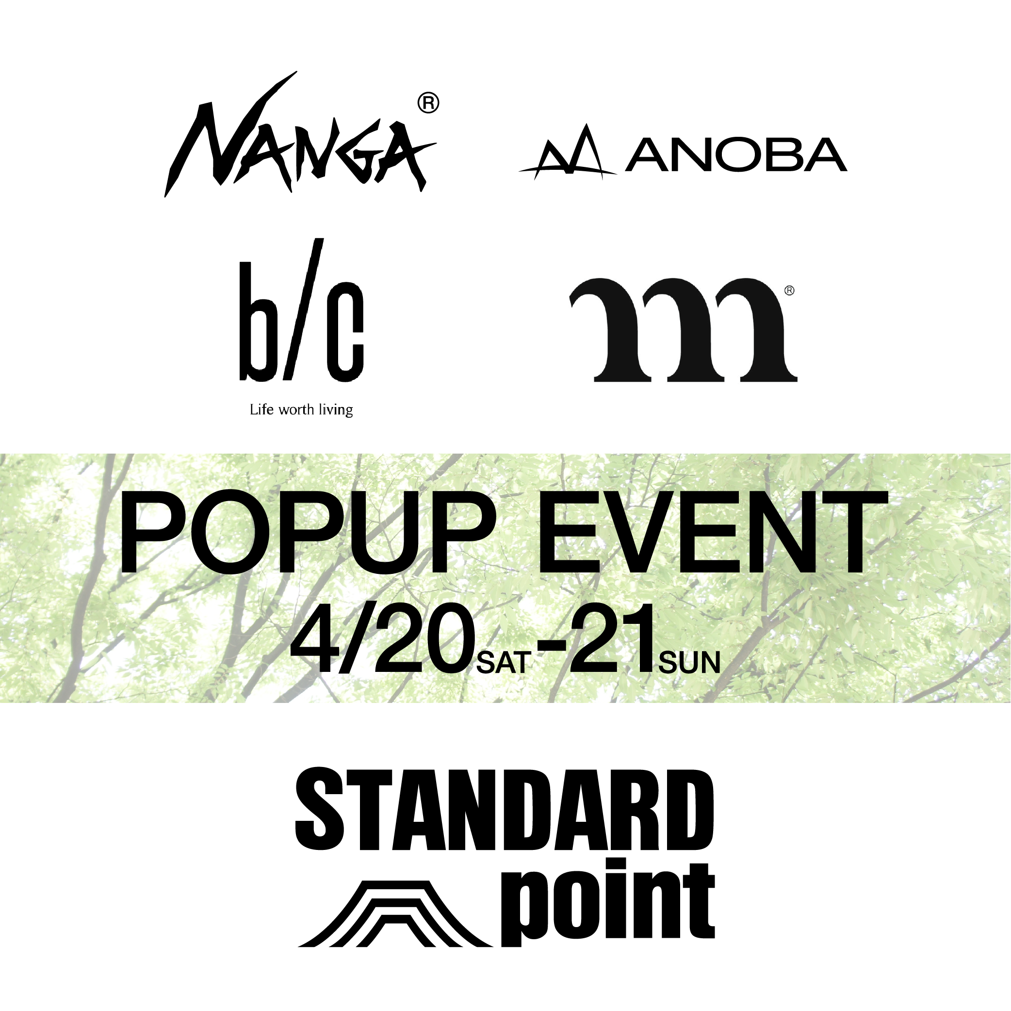 POP UP EVENT - STANDARD POINT - in 山梨 – ANOBA Official Web Site